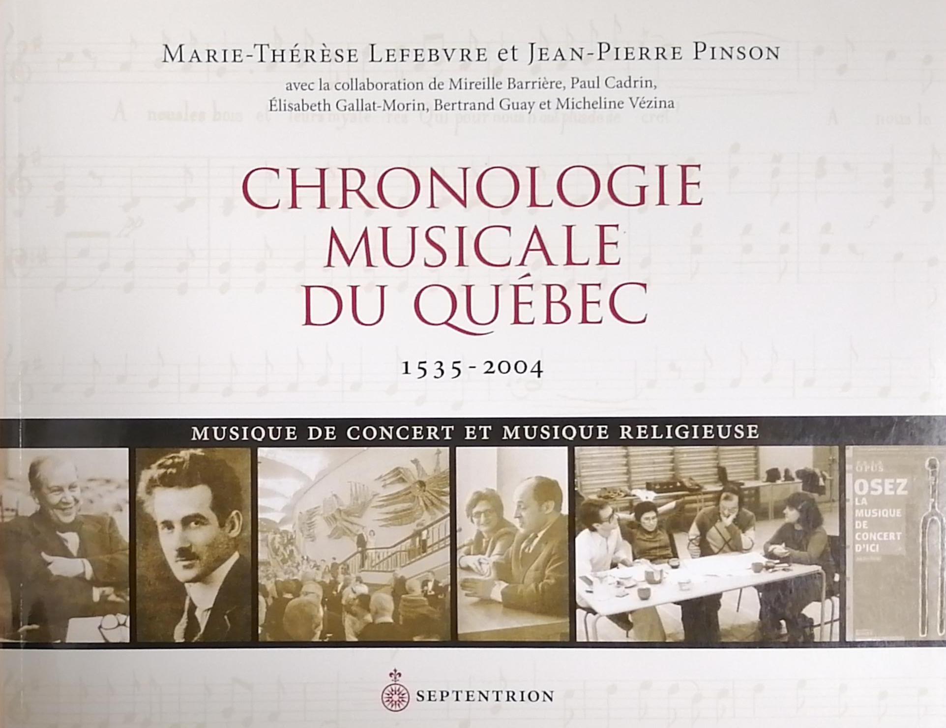 Chronique musicale du Québec : 1535-2004 - Écolivres